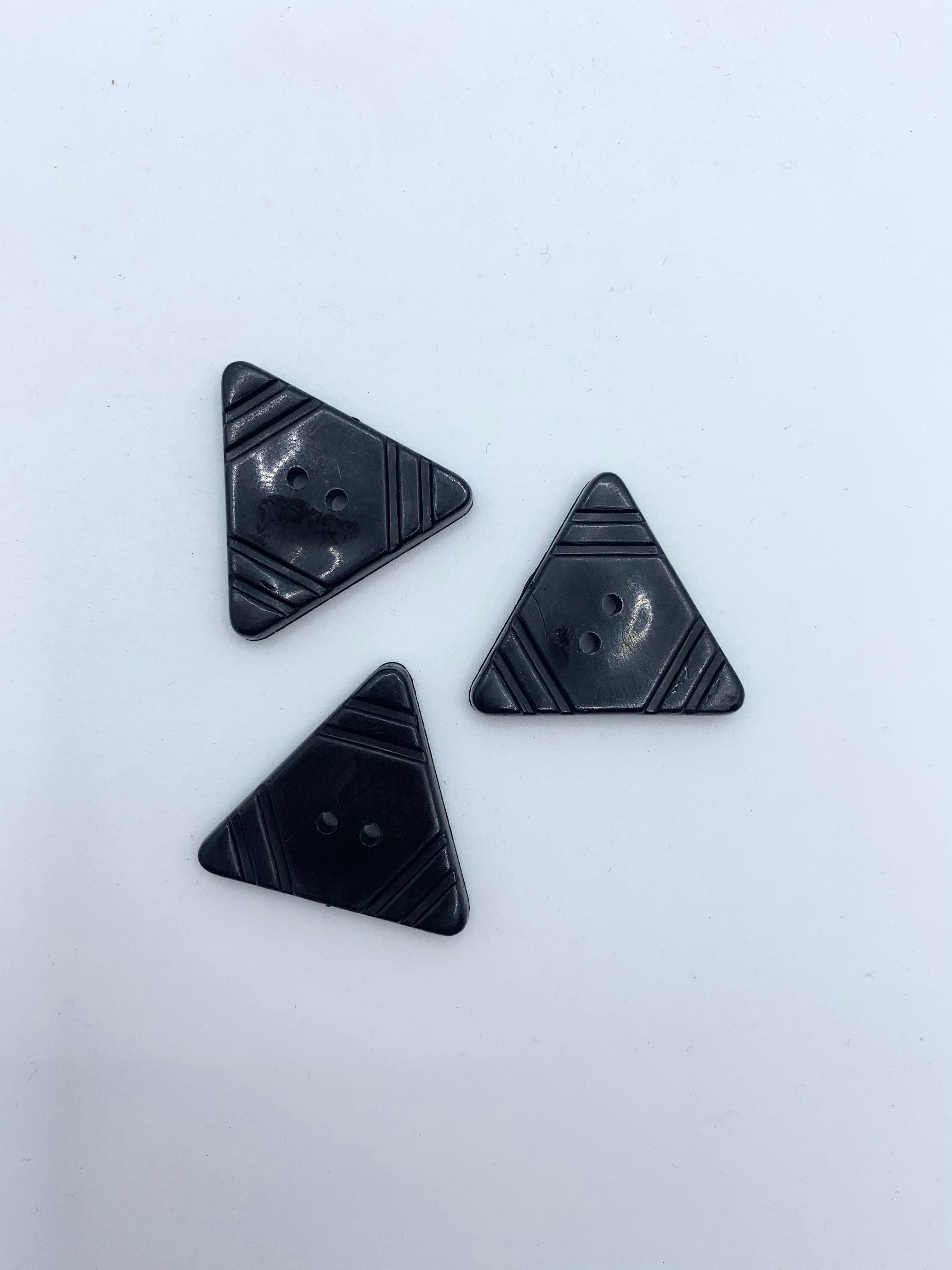 Black Triangle Buttons | CJ's Yarn Place